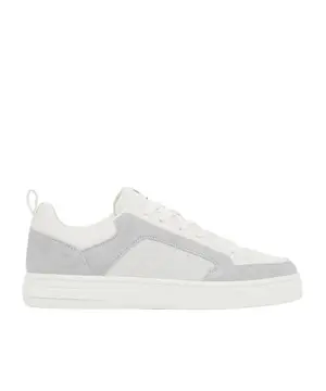 Armani Exchange Sneakers In Suede With All-over Logo And Rubber Sole