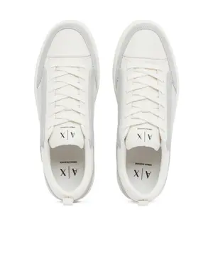 Armani Exchange Sneakers In Suede With All-over Logo And Rubber Sole