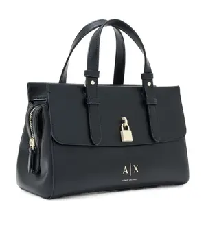 Armani Exchange Tote Shopping Bag With Coated Exterior