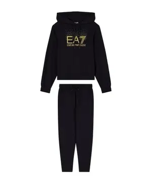 EA7 Cotton Tracksuit With Shiny Studs