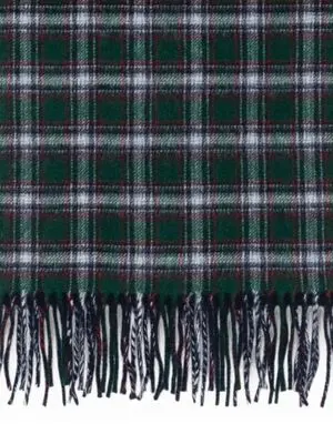 N.21 Tartan-pattern Fringed Scarf