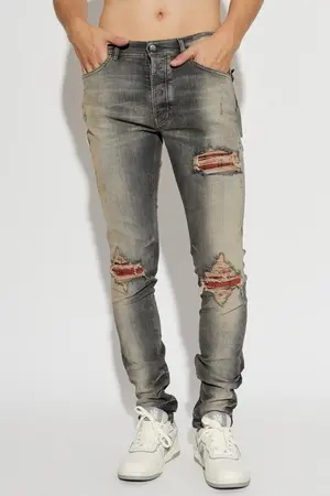 Amiri Flannel-patch Jeans