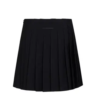 MAISON MARGIELA Pleated Skirt With Raw Edge Hem