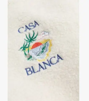 Casablanca High-necked Fleece Coat