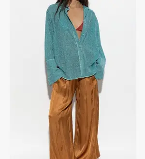 Oseree Lurex Oversized Shirt