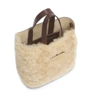 Marni Museo Soft Shearling Leather Tote Bag