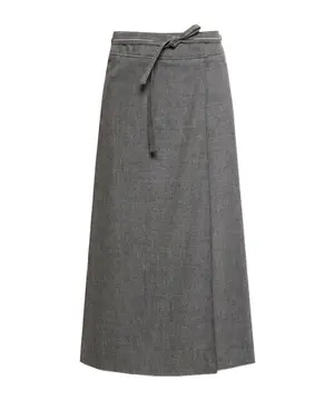 Peserico A-line Skirt With Detachable Belt - Black