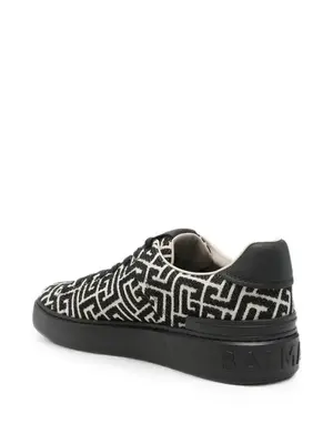 Balmain Monogram Logo Embossed Sneakers - Black