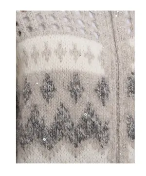 Peserico Sequin-embellished Jacquard-knit Cardigan
