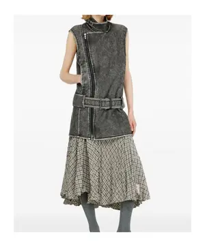 DIESEL® Biker-style Mini Dress With Belt