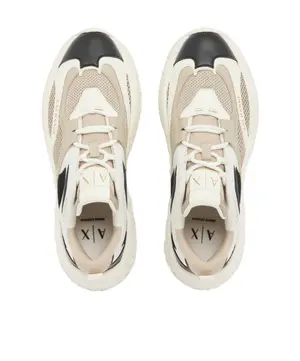 Armani Exchange Sneakers In Mesh And Microsuede
