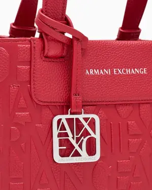 Armani Exchange Tote Shopping Bag With Coated Belts