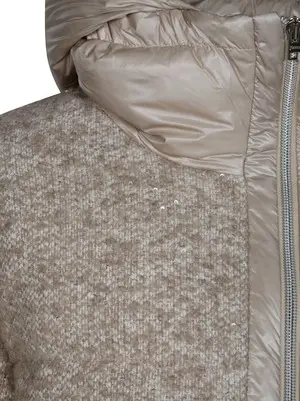 Herno Sequin-embellished Hooded Padded Jacket - Brown
