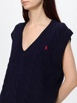 Polo Ralph Lauren Sleeveless V-neck Cable Knit Top