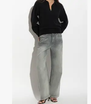 HAIKURE Belt Loop Jeans With Multiple Pockets - Gray