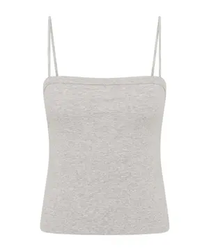 ST. AGNI Organic Cotton Square Neck Cami - Grey