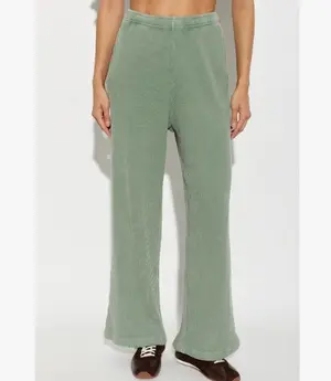 American Vintage Waffle-knit Elasticated-waist Trousers - Gray