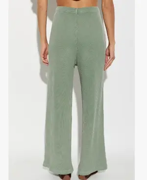 American Vintage Waffle-knit Elasticated-waist Trousers - Gray