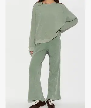 American Vintage Waffle-knit Elasticated-waist Trousers - Gray