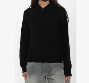 HAIKURE Collared Long-sleeved Knit Sweater