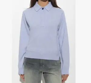 HAIKURE Collared Long-sleeved Knit Sweater
