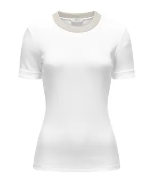 Peserico Micro-rib Stretch Jersey T-shirt - Flash White