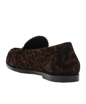 AQUAZZURA Leopard-print Suede Loafers