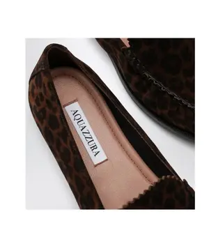 AQUAZZURA Leopard-print Suede Loafers
