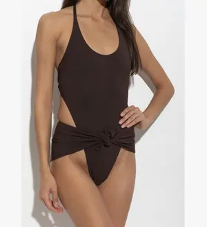 Alaïa Halter Neck One-piece Swimsuit