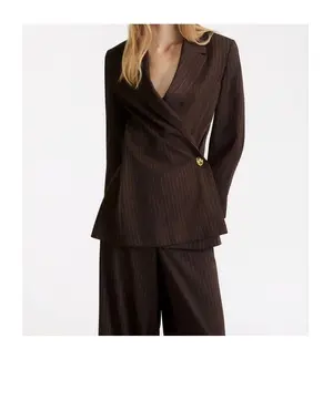 Marella Striped Single-breasted Jacket