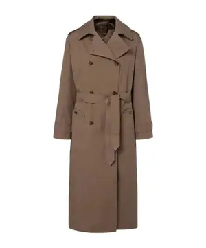 BLAZÉ MILANO Double-breasted Belted Trench Coat - Brown