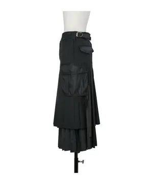 Sacai Suiting X Nylon Twill Skirt