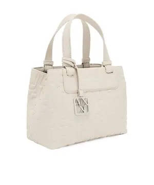 Armani Exchange Tote Shopping Bag With Coated Belts