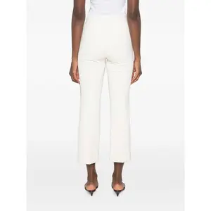 Elisabetta Franchi Cropped Logo Plaque Trousers