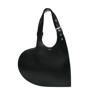 Coperni Heart-shaped Buckle Shoulder Bag - Black