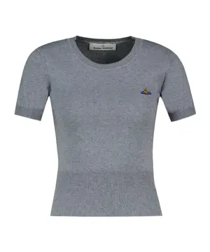 VIVIENNE WESTWOOD Orb Embroidered Knit Top