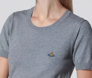 VIVIENNE WESTWOOD Orb Embroidered Knit Top