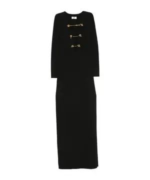 Elisabetta Franchi Long-sleeved Dress - Black
