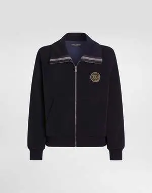 Dolce & Gabbana Jersey Sweatshirt With Patch - Blue
