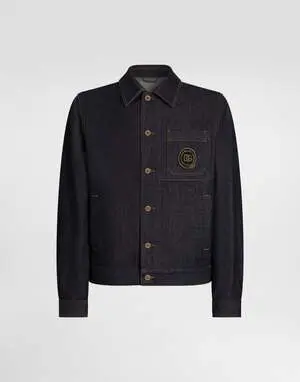Dolce & Gabbana Denim Jacket With Logo Patch - Multicolor