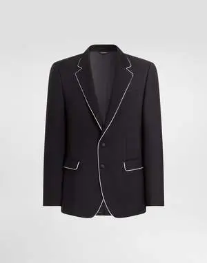 Dolce & Gabbana Martini Light Single-breasted Wool Twill Jacket
