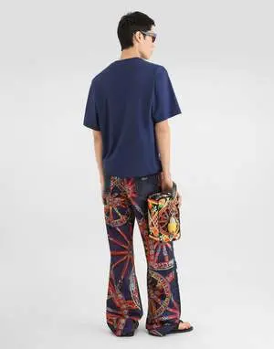 Dolce & Gabbana Denim Trousers With Carretto-print Applications