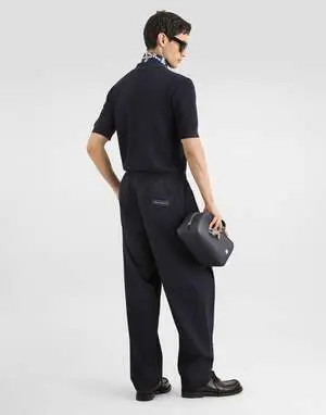 Dolce & Gabbana Silk Polo Shirt With Micro-stitch Detailing