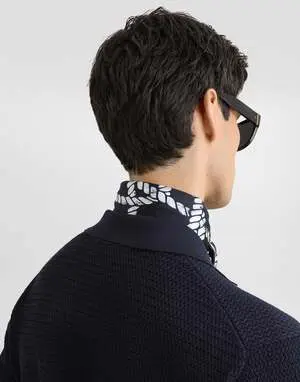 Dolce & Gabbana Silk Polo Shirt With Micro-stitch Detailing