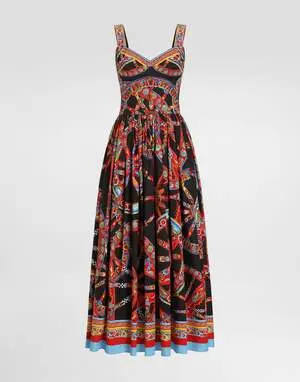 Dolce & Gabbana Carretto-print Poplin Dress - Multicolor