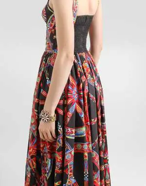 Dolce & Gabbana Carretto-print Poplin Dress