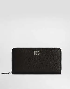 Dolce & Gabbana Calfskin Wallet With Logo - Black