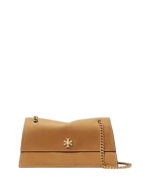 Tory Burch Kira Suede Shoulder Bag - Toffee
