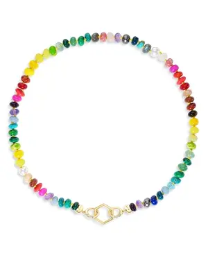 Harwell Godfrey 18k Yellow Multi Gemstone Beaded Foundation Necklace, 18