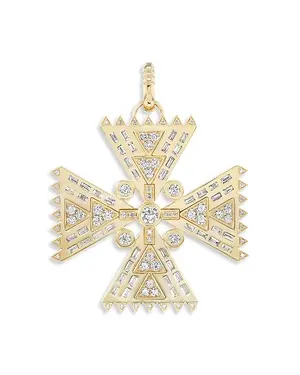 Harwell Godfrey 18k Yellow Crux Diamond Cross Pendant - Gold